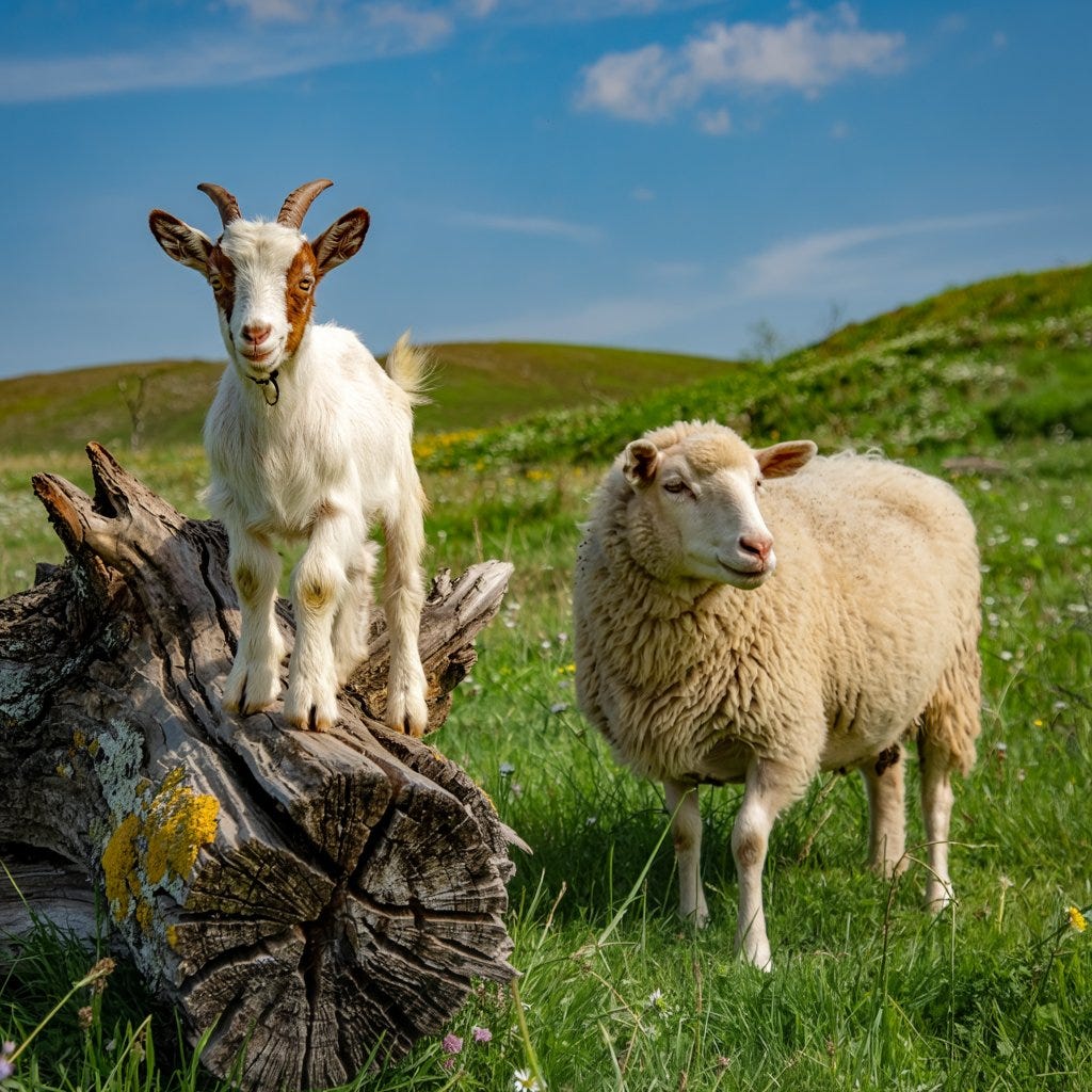 The Brave Goat and the Gentle Sheep | by hamad ullah | Apr, 2025 | Medium