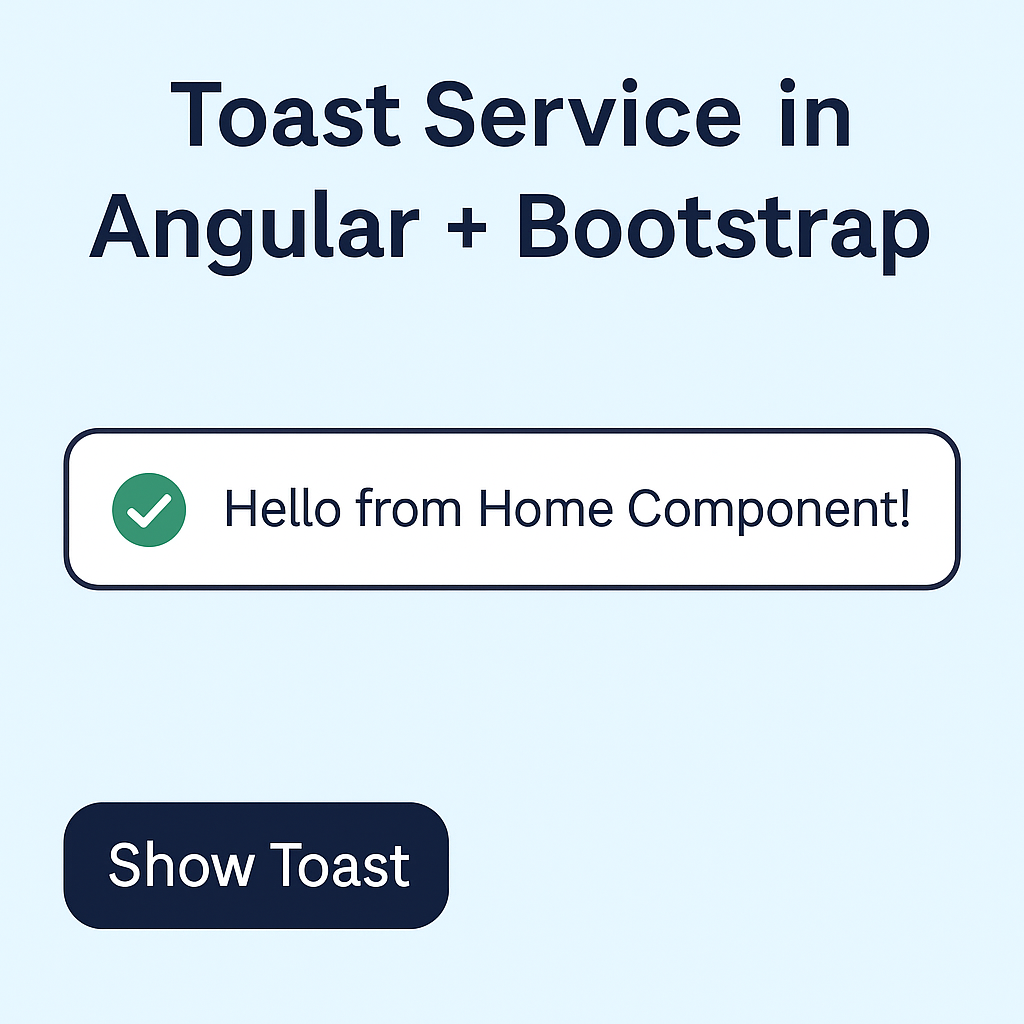 Toast Service in Angular + Bootstrap | by Harkirat | Medium