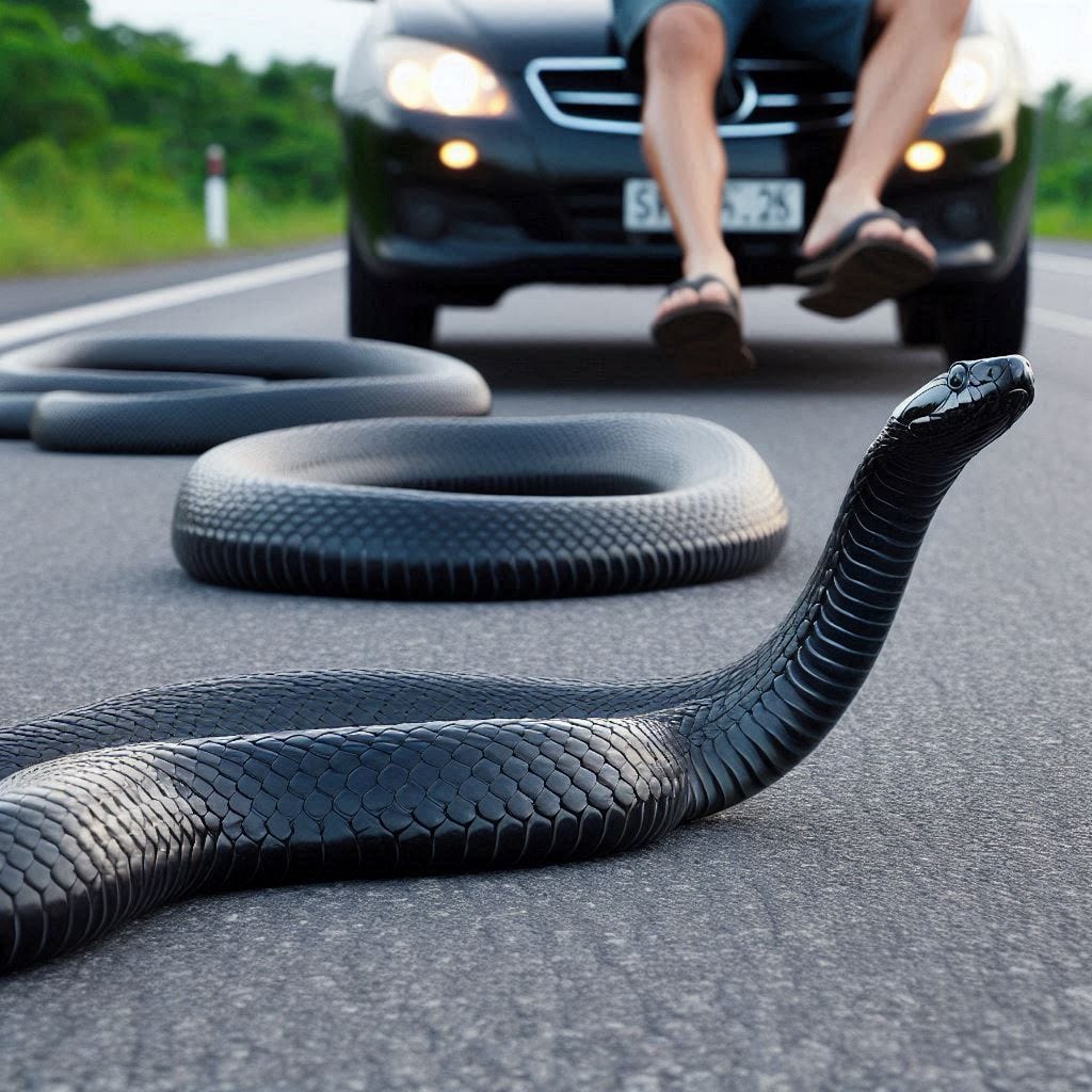 Snake on the Road: A Serpent’s Jaywalking Dilemma | by Ripton Green ...