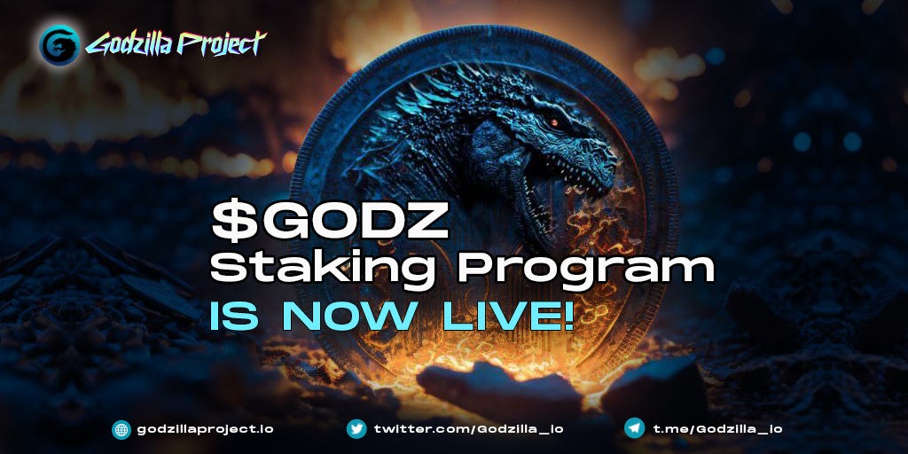 $GODZ STAKING NOW LIVE!. The great ancient Godzilla has… | by GODZinu ...
