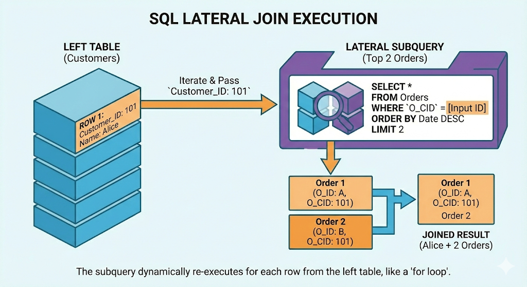LATERAL Joins: The SQL ‘For Loop’ Explained | by meghaaa | Medium