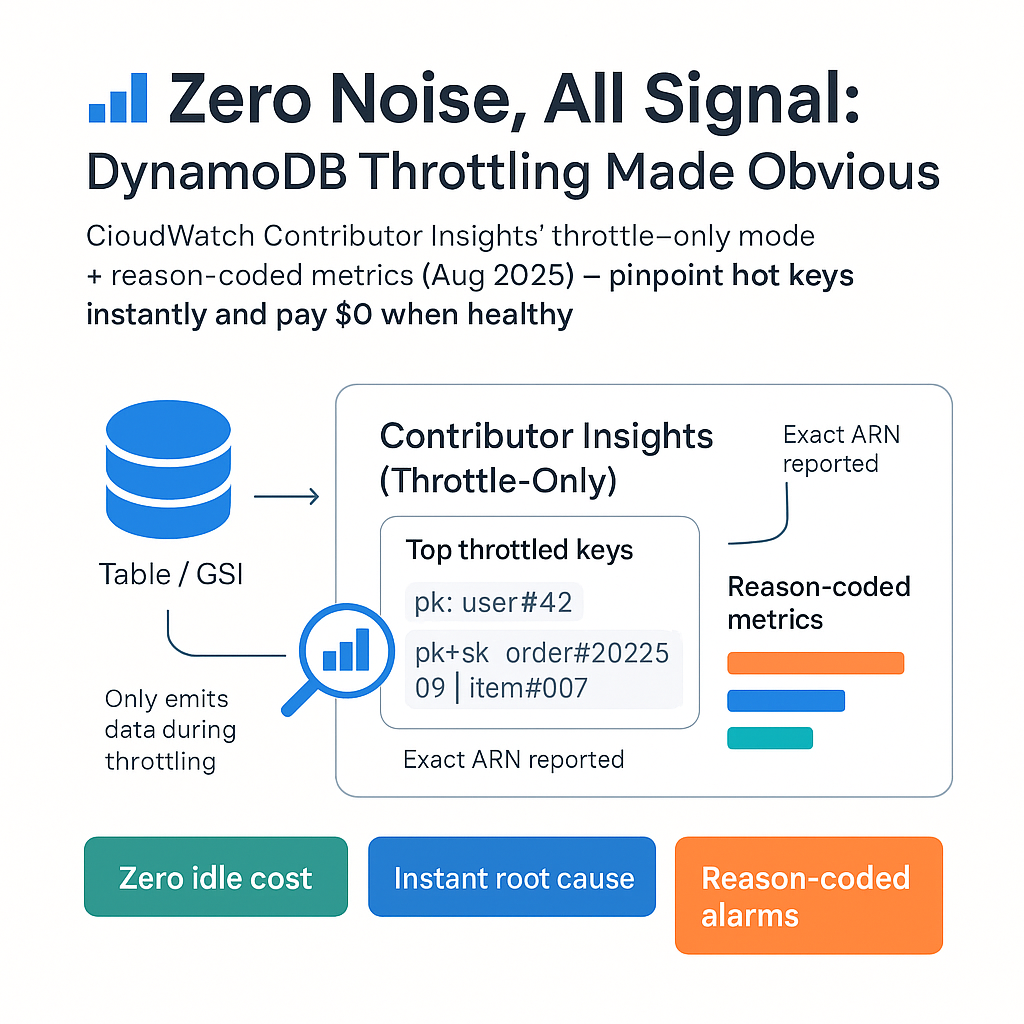 📈 Zero Noise, All Signal: DynamoDB Throttling Made Obvious | by Chaos To Clarity | Sep, 2025 ...
