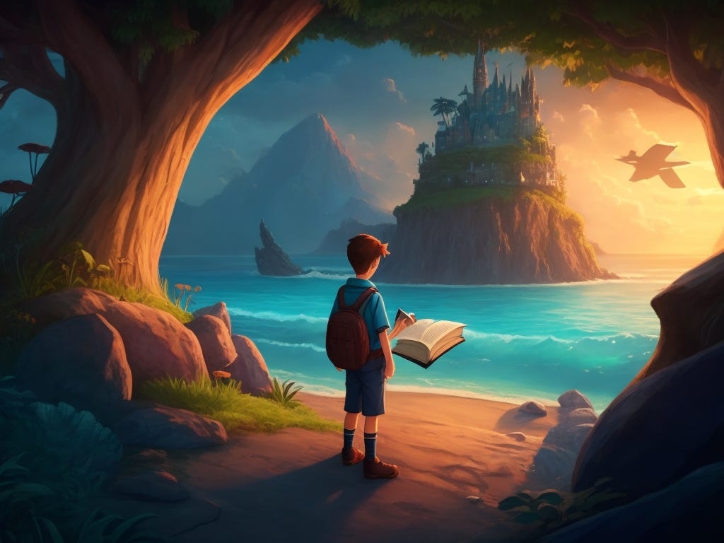 A Boy’s Journey Through Reading Books on a Mysterious Island | by Raju ...