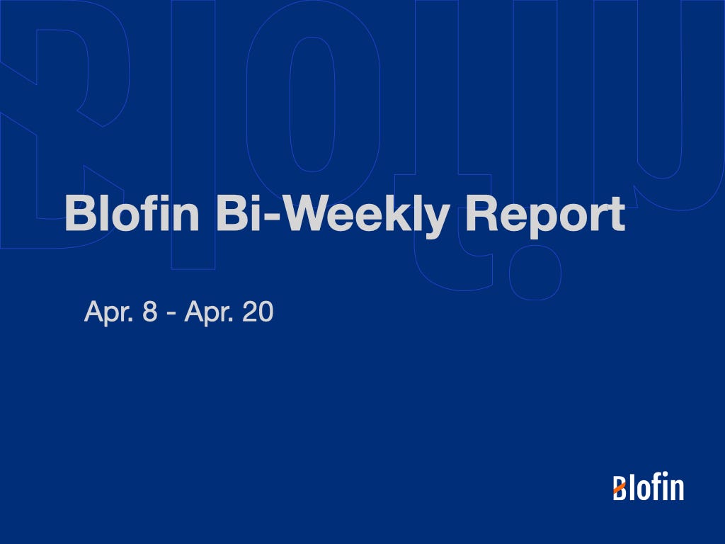 Blofin Bi-Weekly Report (Apr 8 — Apr 20) | by BloFin | Medium