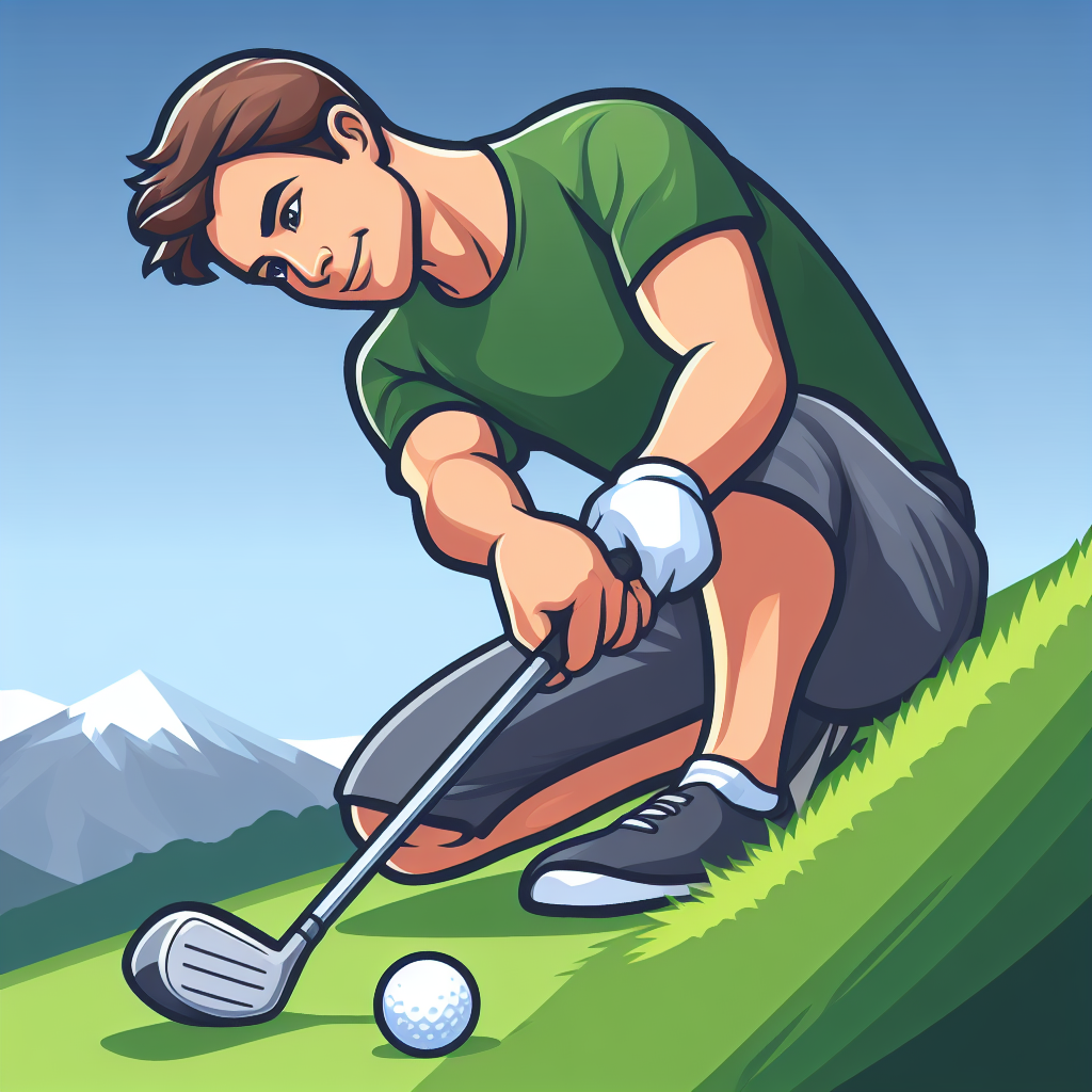 Cartoon Golf Swing How To Hit A Golf Ball On A Downhill Slope | By The