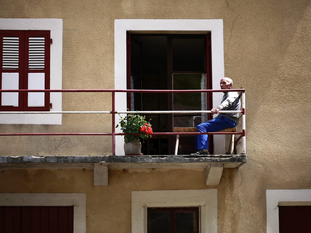Man on the balcony. From the balcony of my apartment, I saw… | by ...