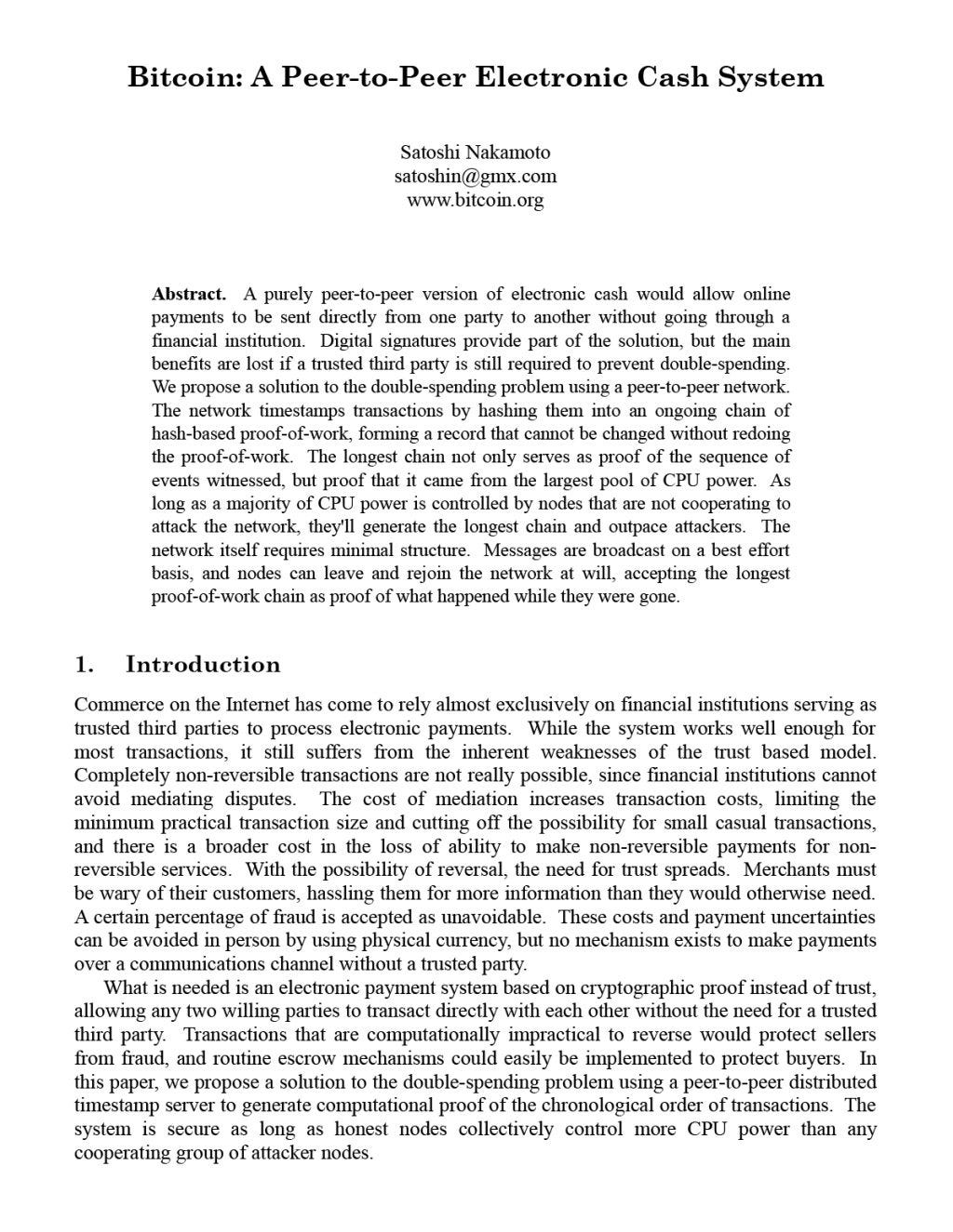 A simple explanation on Bitcoins: Peer-to-Peer Electronic Cash System | by Electronic Cash ...