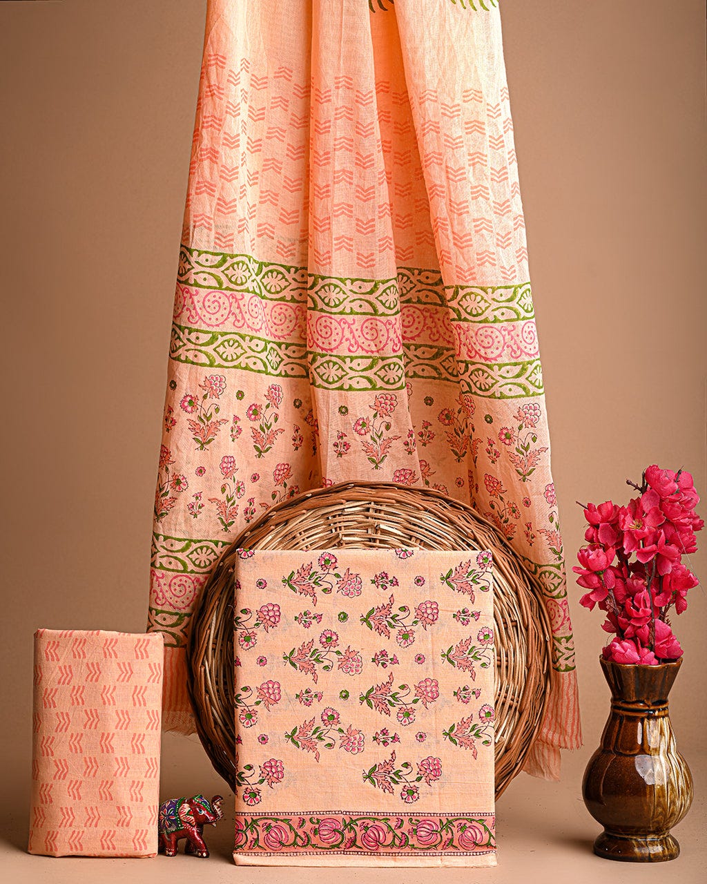 Designer Cotton Suits With Cotton Dupatta Online — Chavi Fashion ...