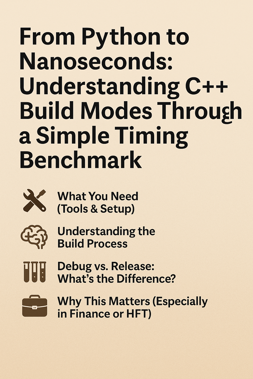 From Python to Nanoseconds: Understanding C++ Build Modes Through a Simple Timing Benchmark | by ...
