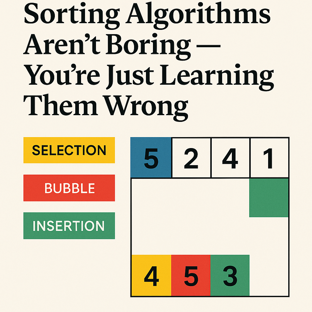 Sorting Algorithms Aren’t Boring — You’re Just Learning Them Wrong | by The Abstract Engineer ...