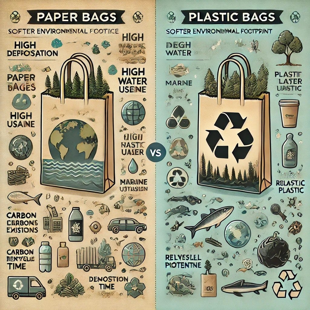Are Paper Or Plastic Bags Better For the Environment? | by Abdullah's ...