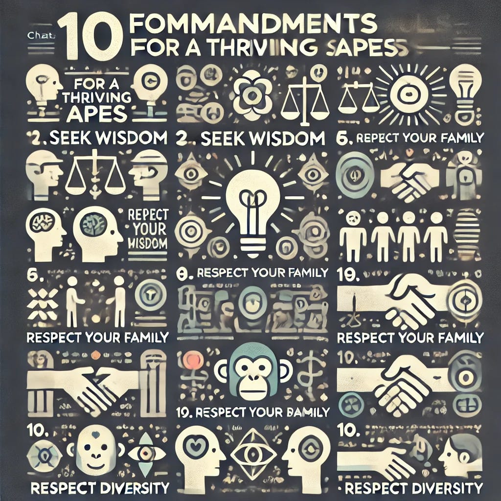 [PROSE] [LLM] ChatGPT’s 10 Commandments to Evolved Apes (Humans) 2024 ...
