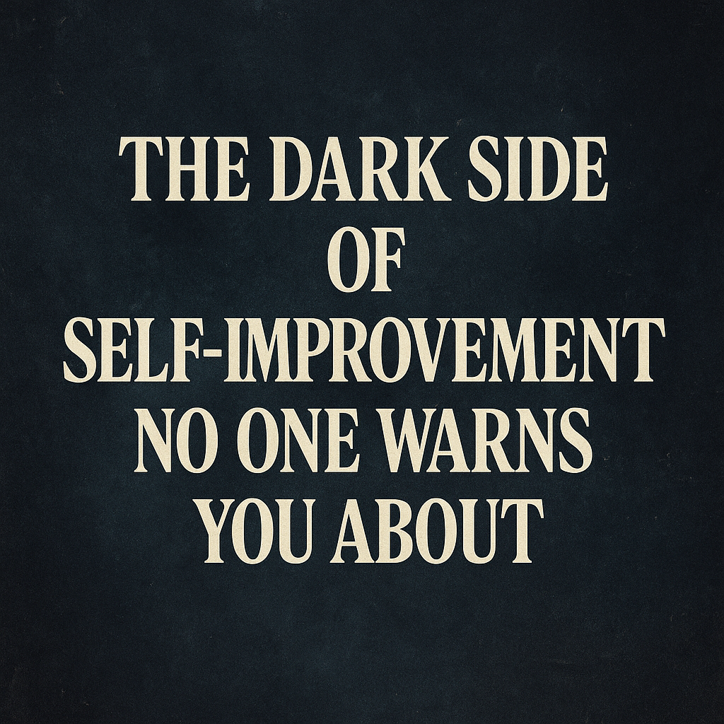The Dark Side of Self-Improvement No One Warns You About | by ...