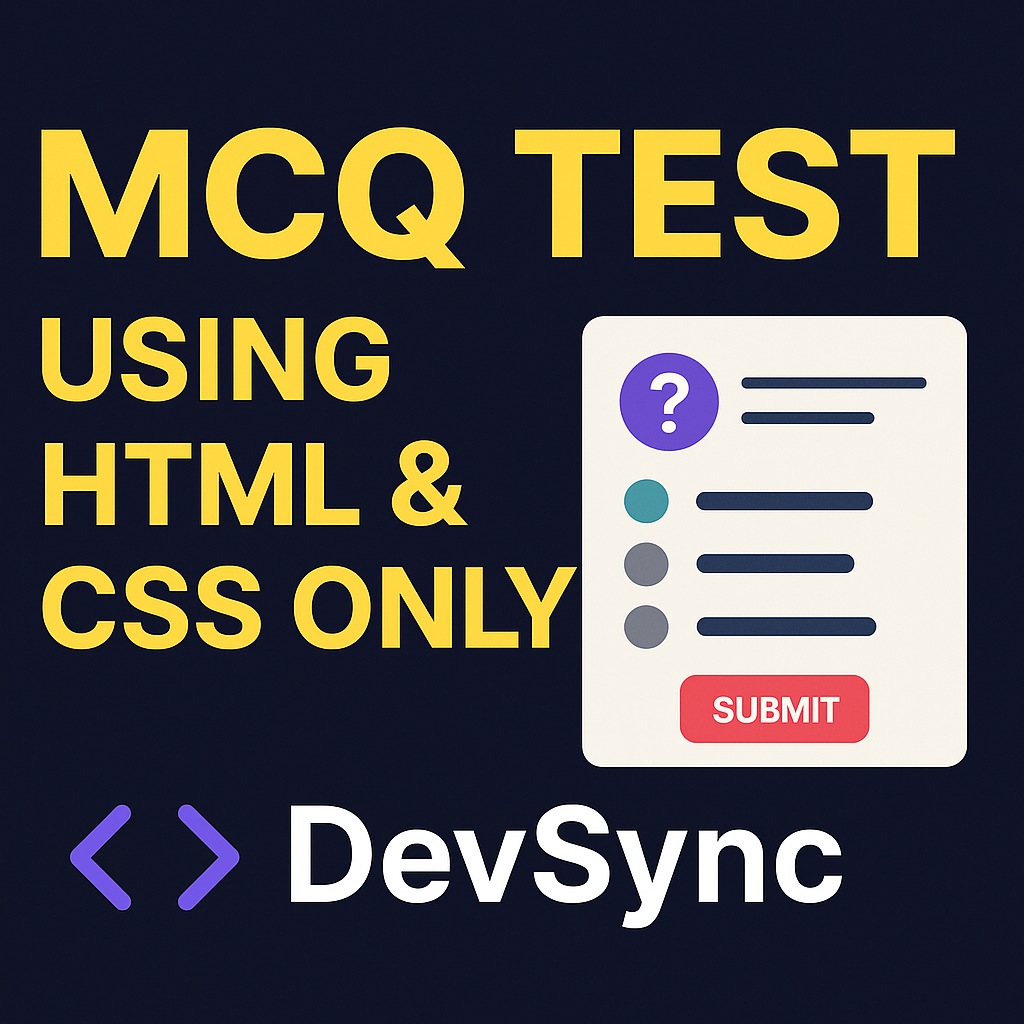 📘build A Simple Mcq Quiz Using Only Html And Css No Javascript Needed By Chaitanyachopde