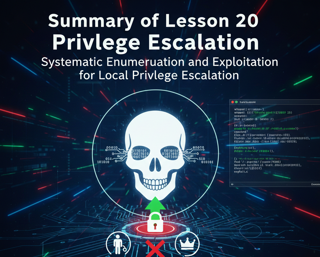Summary of Lesson 20 Privilege Escalation: “Systematic Enumeration and ...