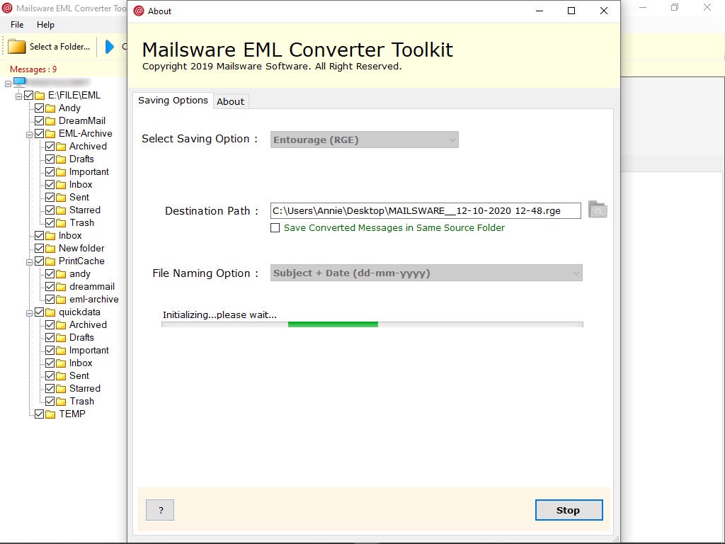 importer EML dans Entourage — Meilleur outil pour convertir des fichiers EML en Entourage RGE ...