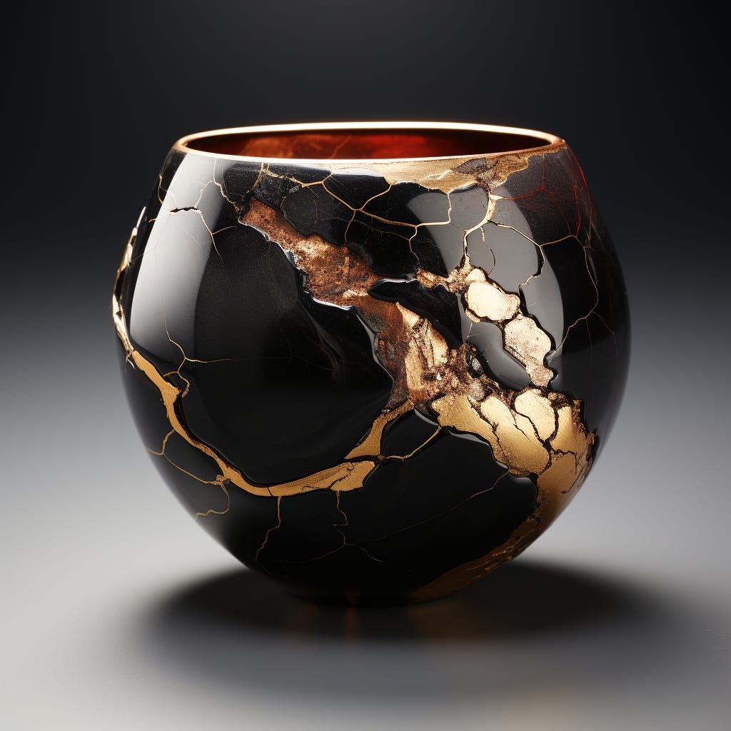 Obsidian Kintsugi - Faith Faraday - Medium