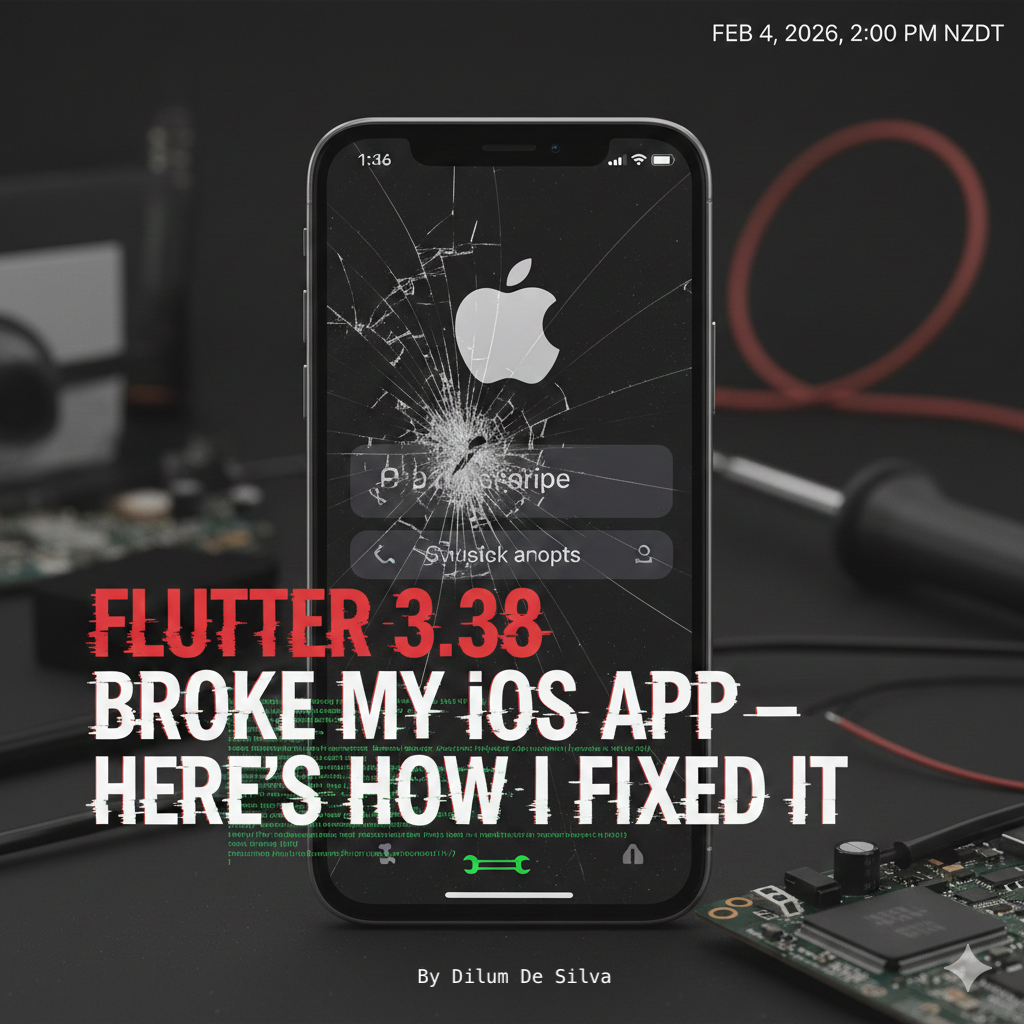 Flutter 3.38 Broke My iOS App, Here’s How I Fixed It | by Dilum De ...