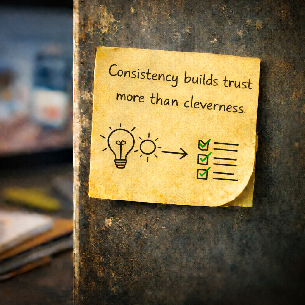 Consistency Builds Trust More Than Cleverness - Gisela Ayu - Medium
