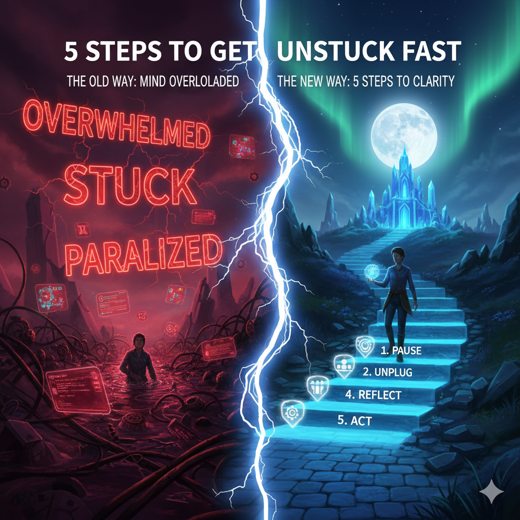5 Steps to Get Unstuck Fast - ElevateMind - Medium