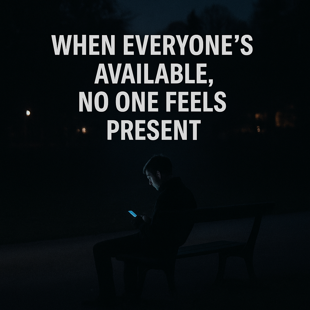 🌀 When Everyone’s Available, No One Feels Present | by Another Way of ...