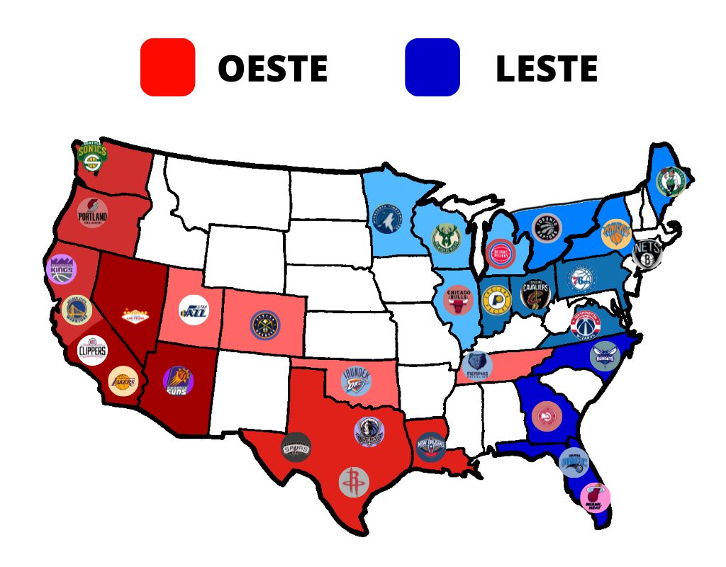 Mapa Das Equipes Wnba