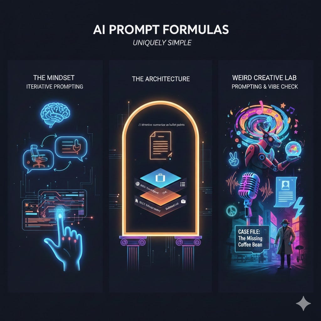 Uniquely Simple AI Prompt Formulas | by Ross Goldberg | Jan, 2026 | Medium