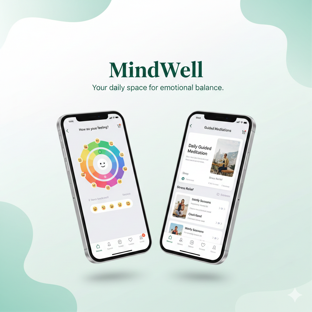 MindWell — Mental Health Application (UI/UX Case study) | by RushiUX ...