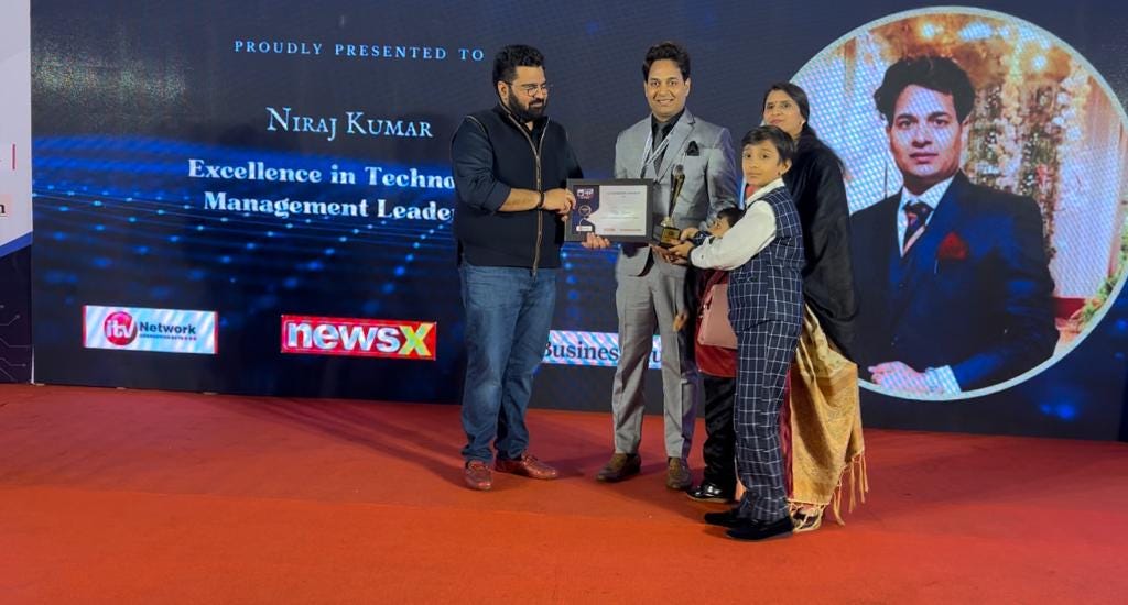 India News Business Honors Mr. Niraj Kumar with Technology & Management ...
