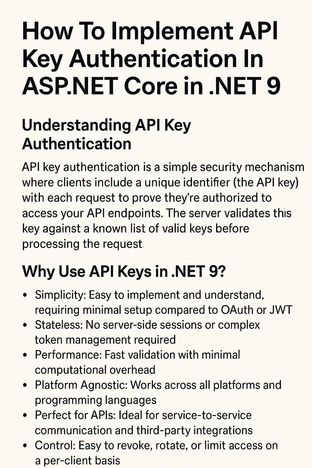 How To Implement API Key Authentication In ASP.NET Core in .NET 9 | by Adam | Medium