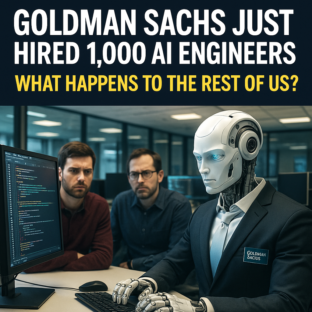 🚨 Goldman Sachs Just Hired 1,000 AI Engineers — What Happens to the ...