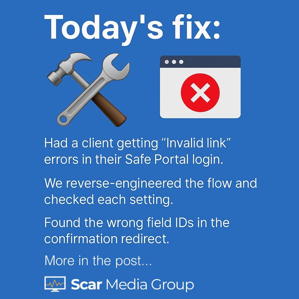 Formidable Form Invalid Link. 🛠️ Today’s fix: A client was getting ...