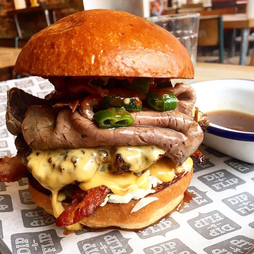 Dip & Flip – Dip & Flip burger (with extra bacon & green chilli) | by ...