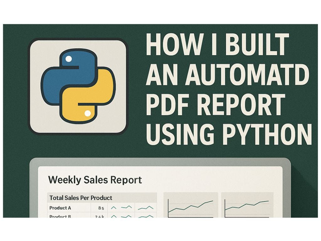 How I Built an Automated PDF Report Using Python | by Rita Angelou | Python in Plain English