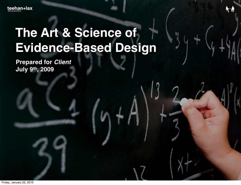 35實證設計 Evidence-based Design. 實證設計是根據可信的研究和分析結果作成決策，進行設計，而非僅依賴直覺和未經證實的 ...