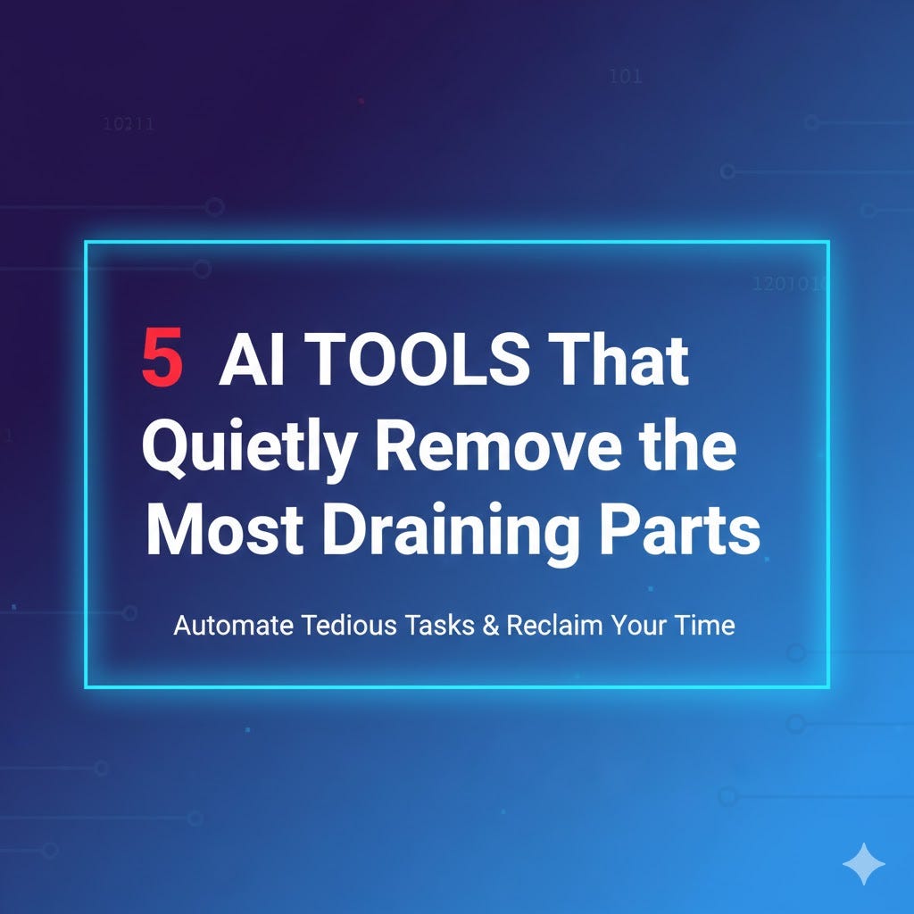 5 AI Tools That Quietly Remove the Most Draining Parts of Your Workday ...