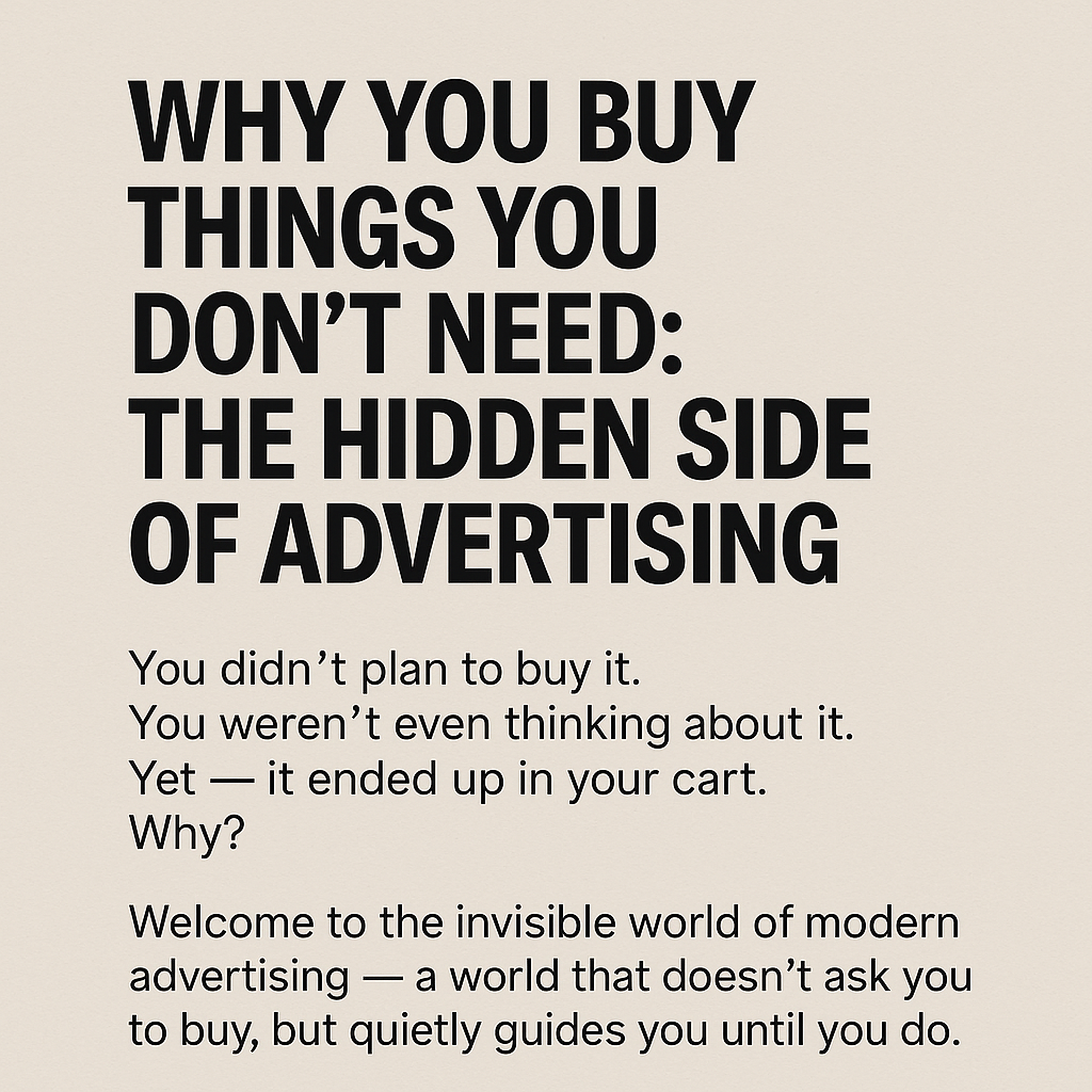 Why You Buy Things You Don’t Need: The Hidden Side of Advertising | by ...
