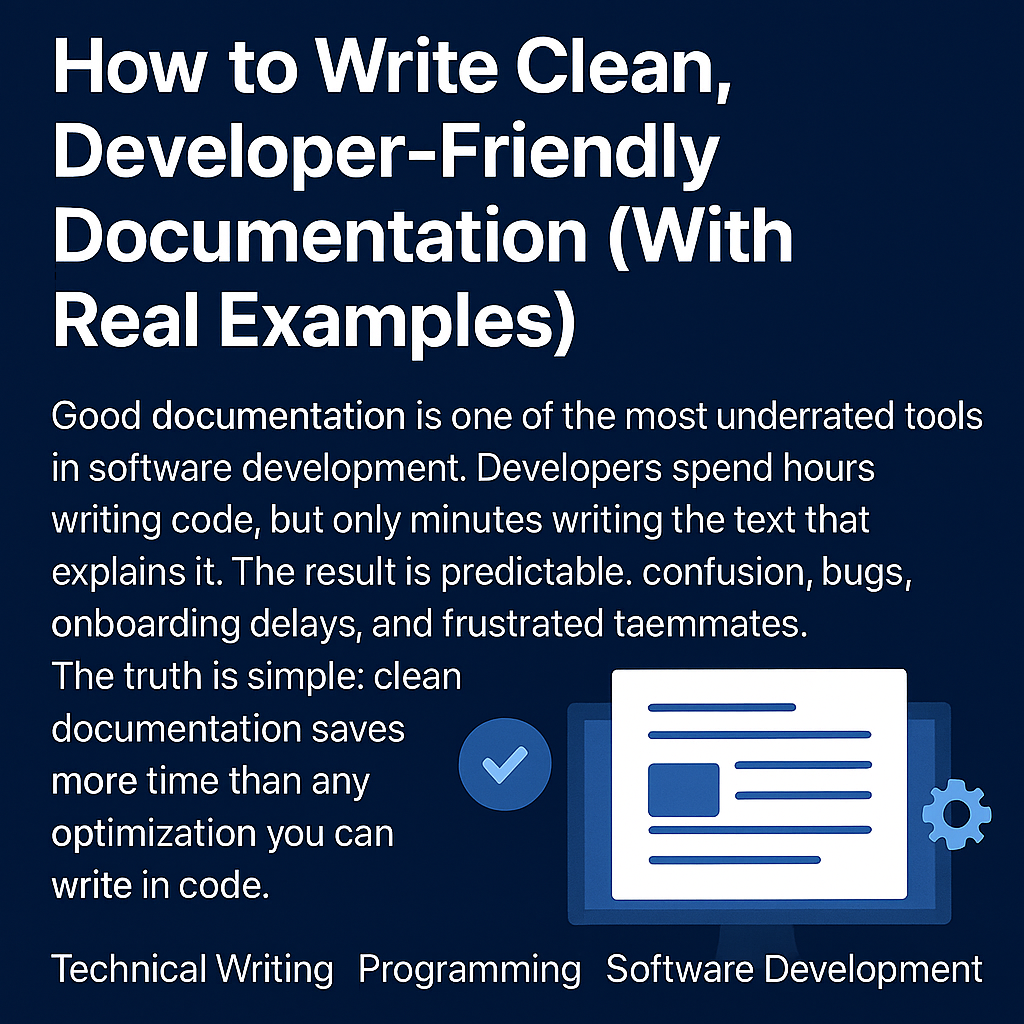How to Write Clean, Developer‑Friendly Documentation (With Real ...