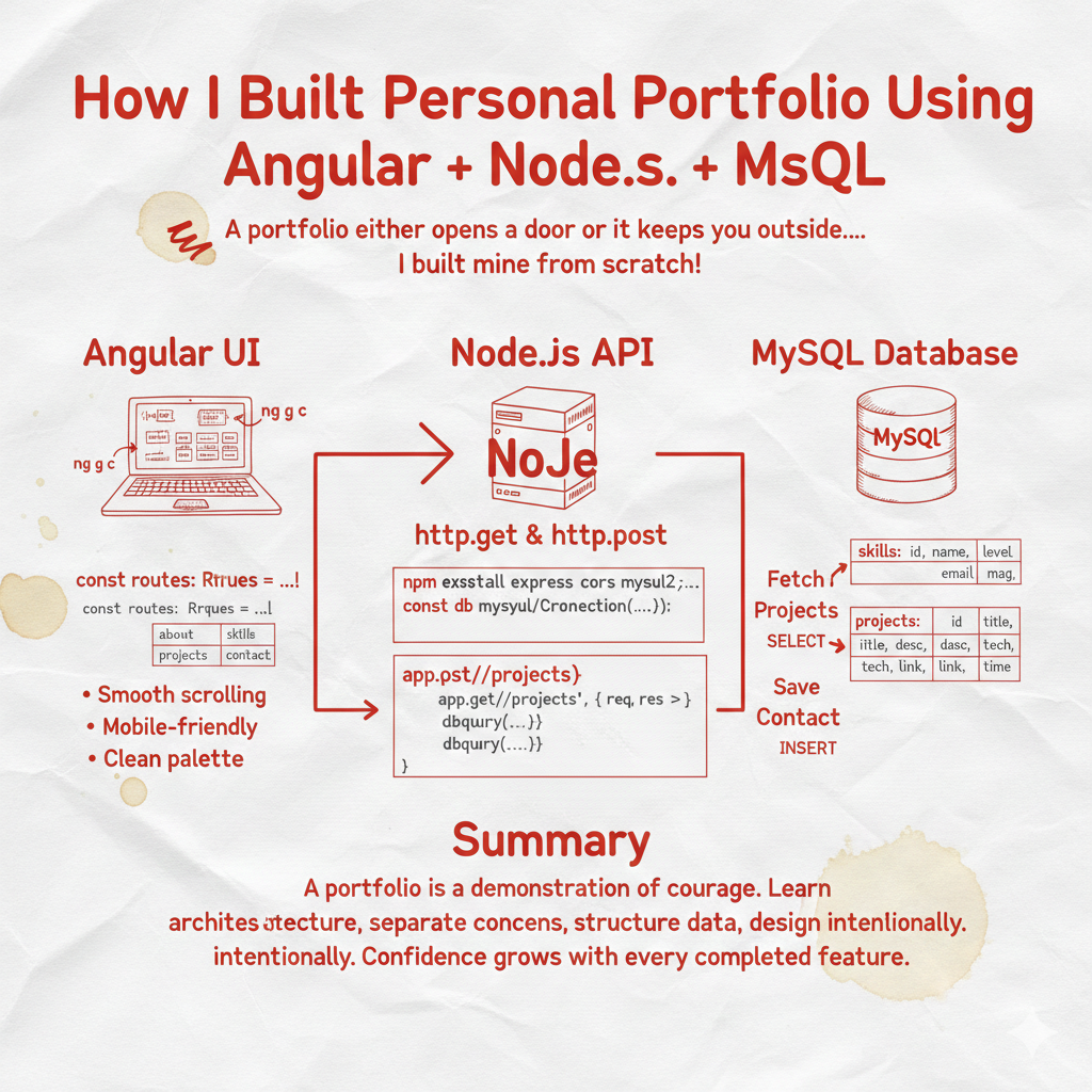 How I Built a Personal Portfolio Using Angular + Node.js + MySQL | by ...