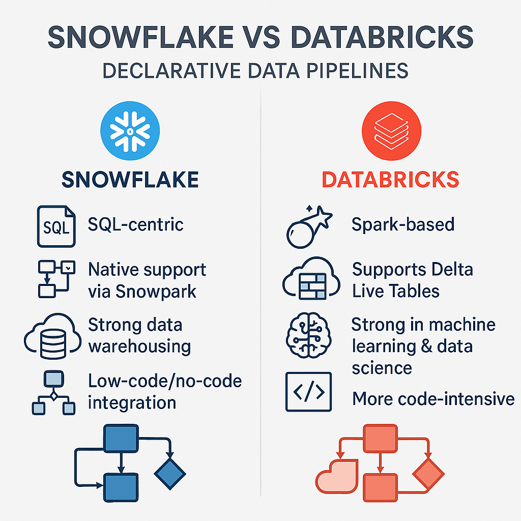 Declarative Pipelines: What to expect Databricks Vs Snowflake | by Rohan Rekhi | Medium
