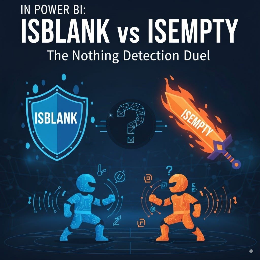 ⚔️ ISBLANK vs ISEMPTY: The Nothing Detection Duel - Microsoft Power BI - Medium