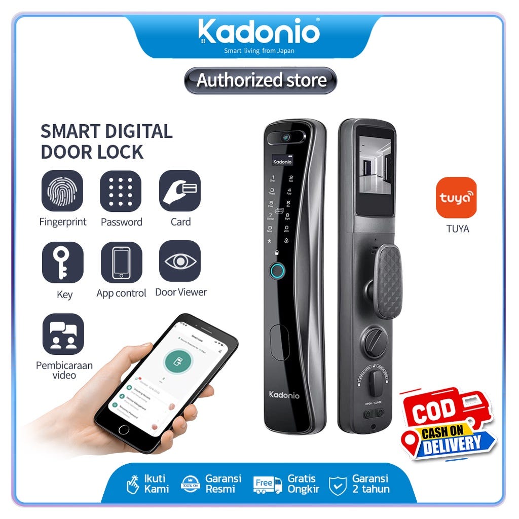Kadonio smart lock Automatic digital door lock App with unlock Smart ...
