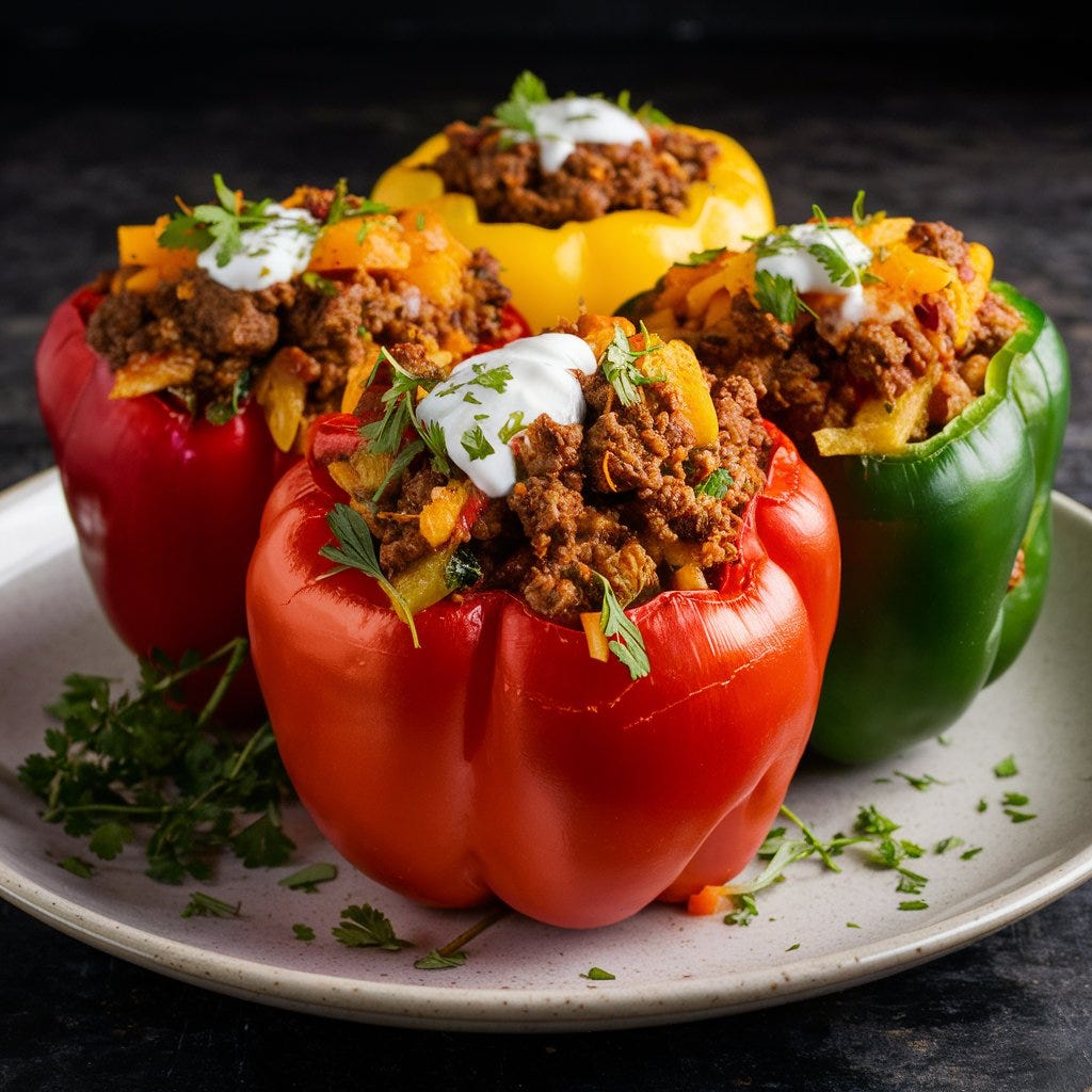Keto Stuffed Bell Peppers. Ingredients: | by HEALTHLINE | Aug, 2024 ...