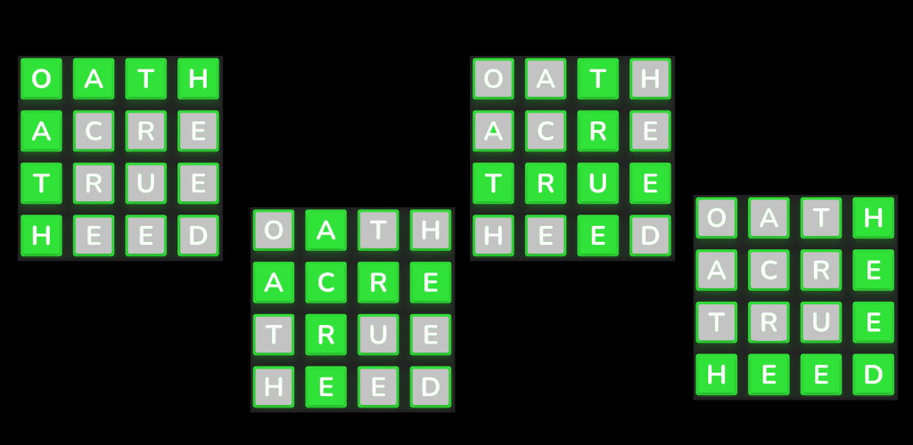 Four Word Game. Make identical words in rows and… | by Radha Mandayam ...