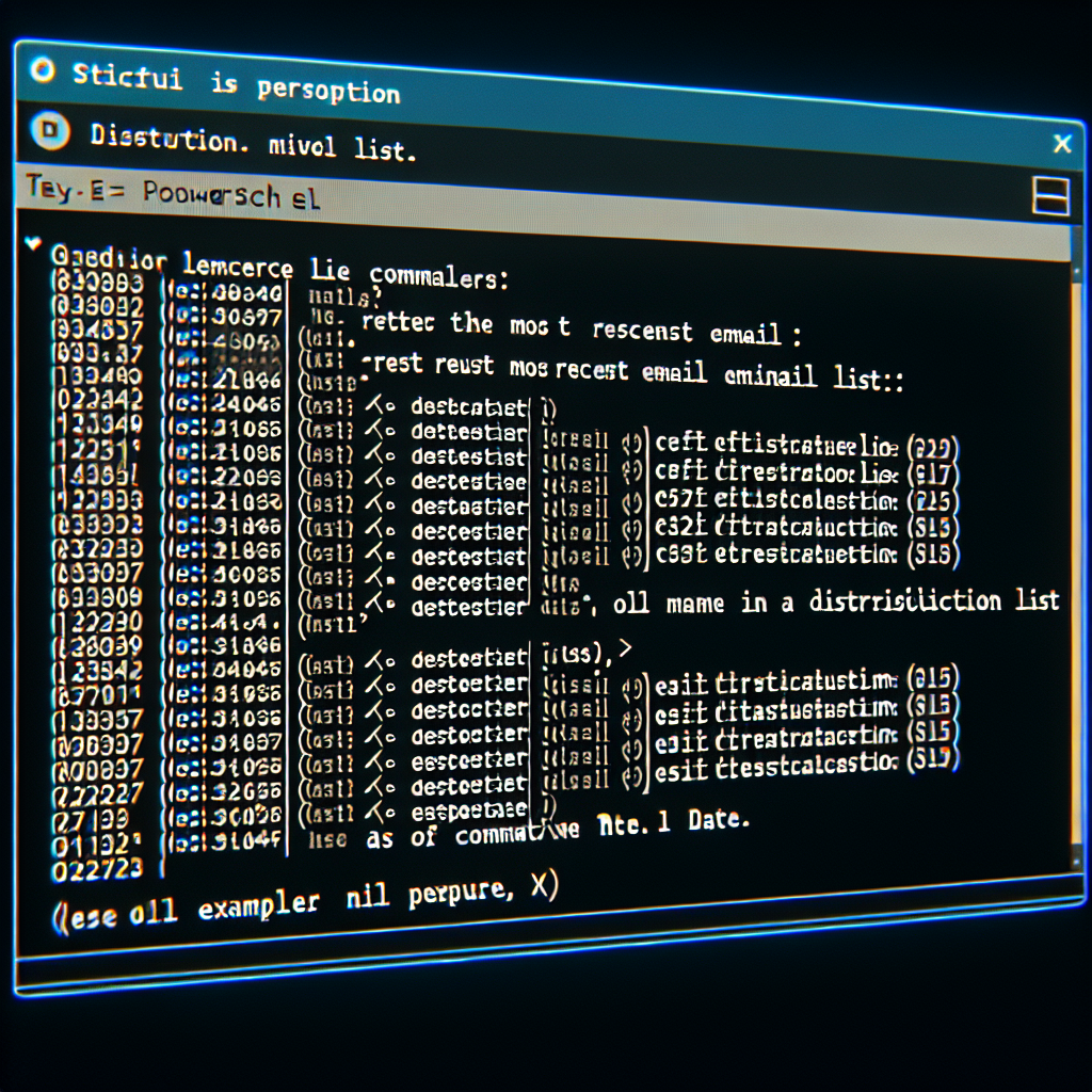 Using Powershell To Get The Most Recent Email Date From A Distribution List By Denis Bélanger