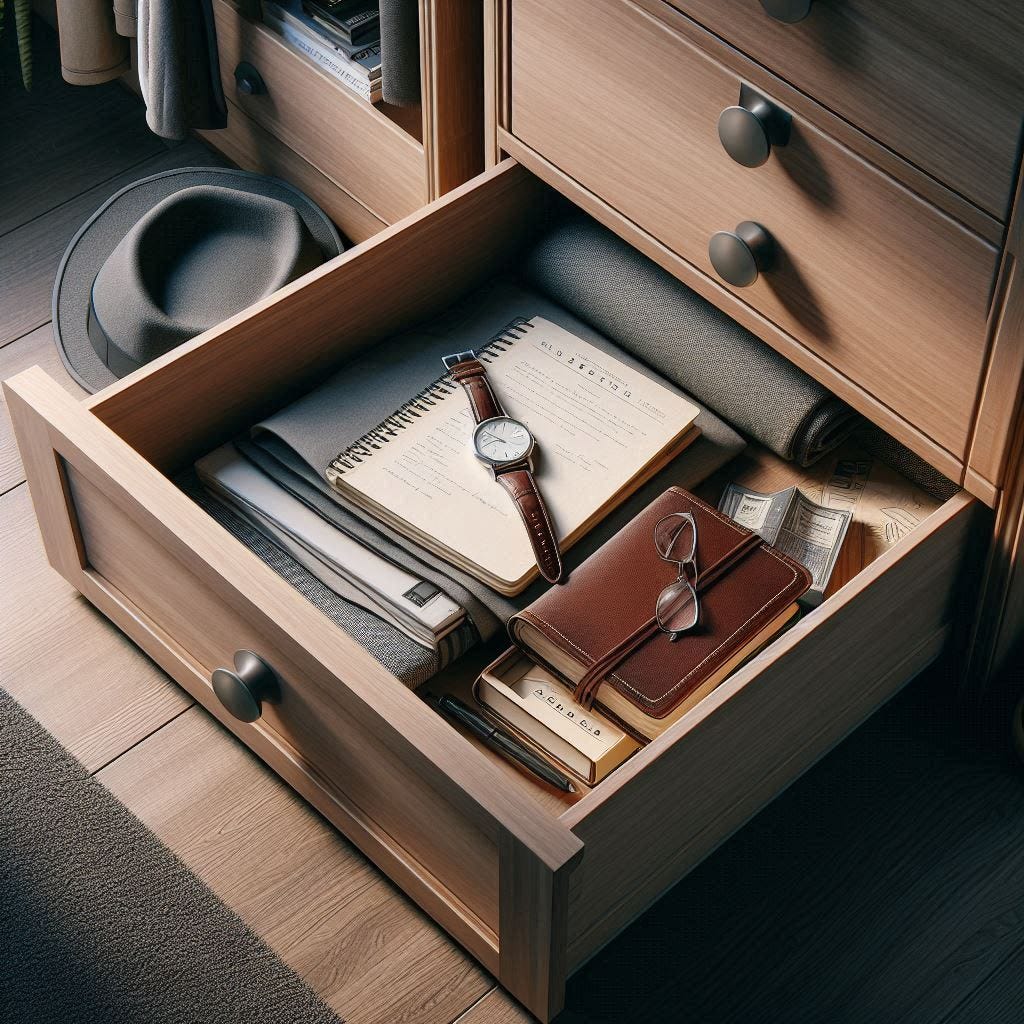 The old relics drawer. Drabble Challenge | Admiring Multipotentiality