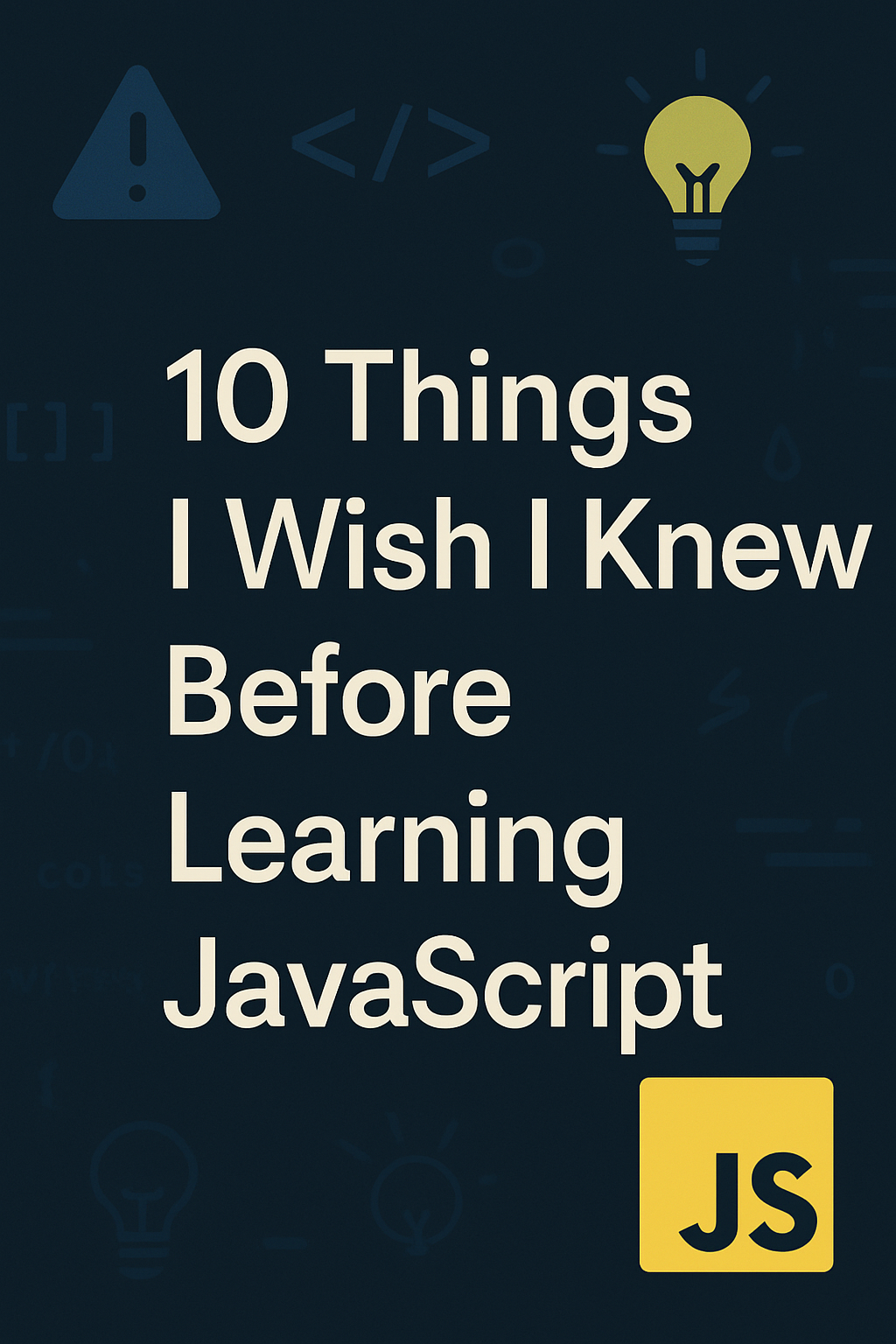 10 Things I Wish I Knew Before Learning JavaScript (Every Beginner ...