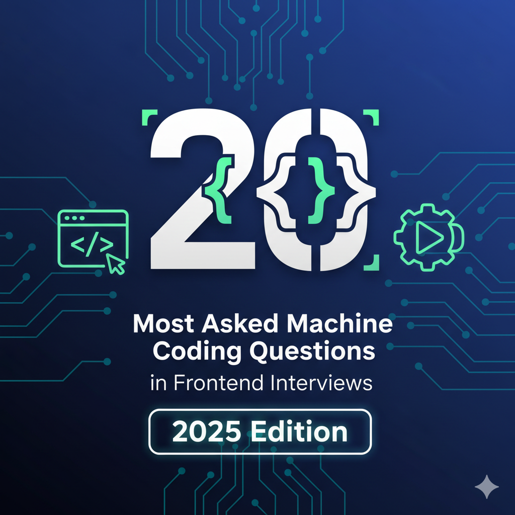 20 Most Asked Machine Coding Questions in Frontend Interviews (2025 ...