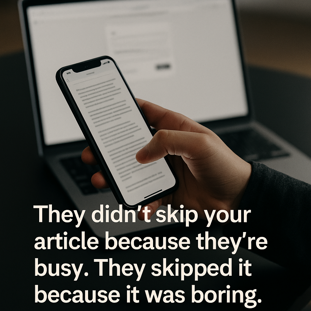 Why Most People Skim Your Articles (and How to Make Them Stay) | by The ...