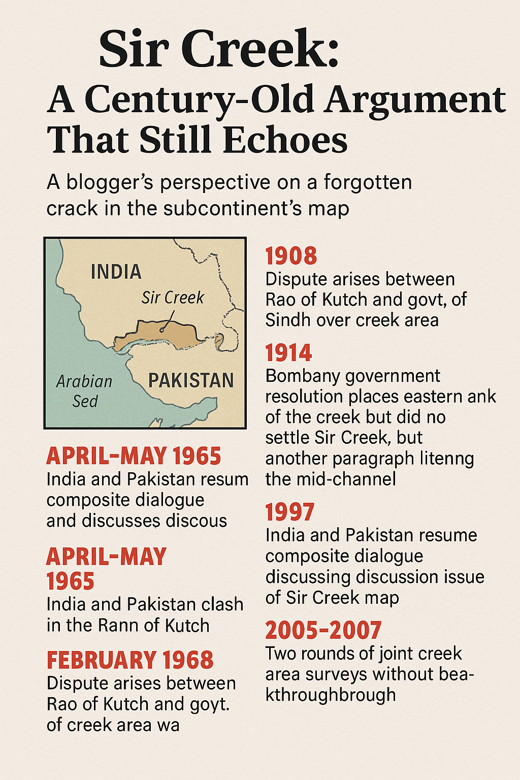 🌀 "Sir Creek: A Century-Old Argument That Still Echoes" | by Minaari ...